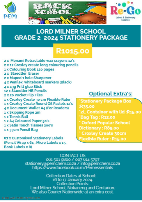 Copy of LMS Grade 2 2024 Stationery Package (1) | PosterMyWall