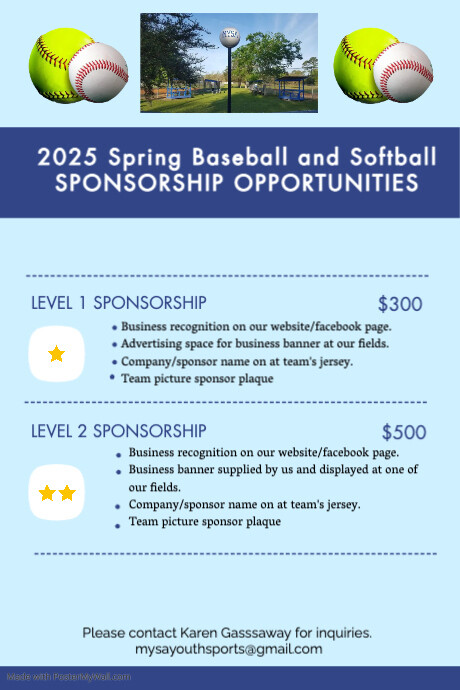 Sky Blue Event Sponsorship Poster | PosterMyWall