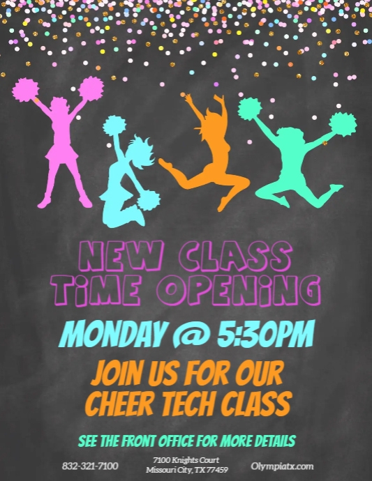 Copy of New Cheer Class opening | PosterMyWall