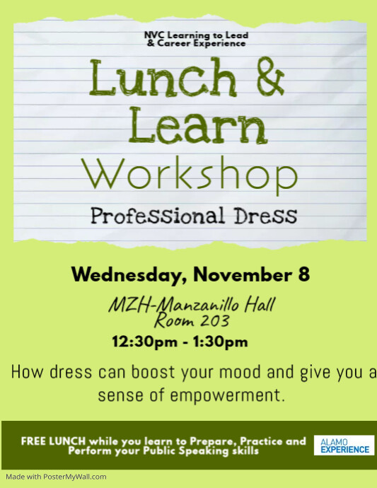 Lunch & Learn NOV - Dress (1) | PosterMyWall