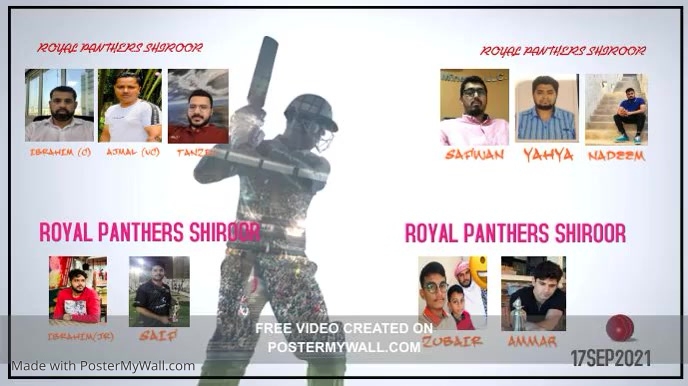 Copy of ROYAL PANTHERS SHIROOR | PosterMyWall