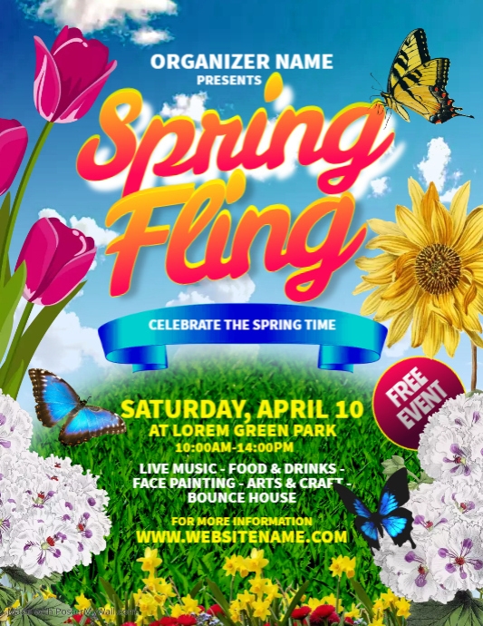Spring Fling Event Flyer | PosterMyWall