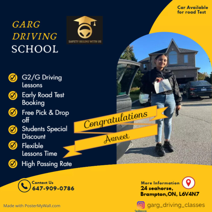 DRIVING SCHOOL TEMPLATE | PosterMyWall