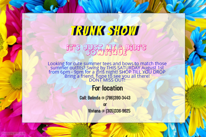 Summer Trunk Show | PosterMyWall