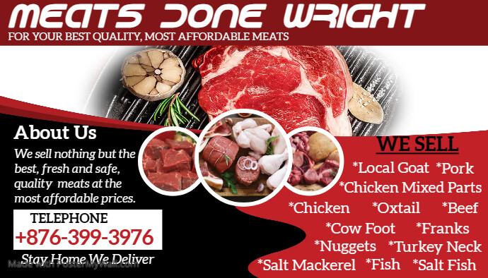 Meat Shop Business card | PosterMyWall