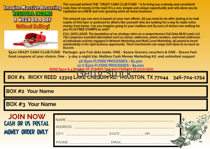 **RICK REED 2023 CRAZY CASH FUND | PosterMyWall