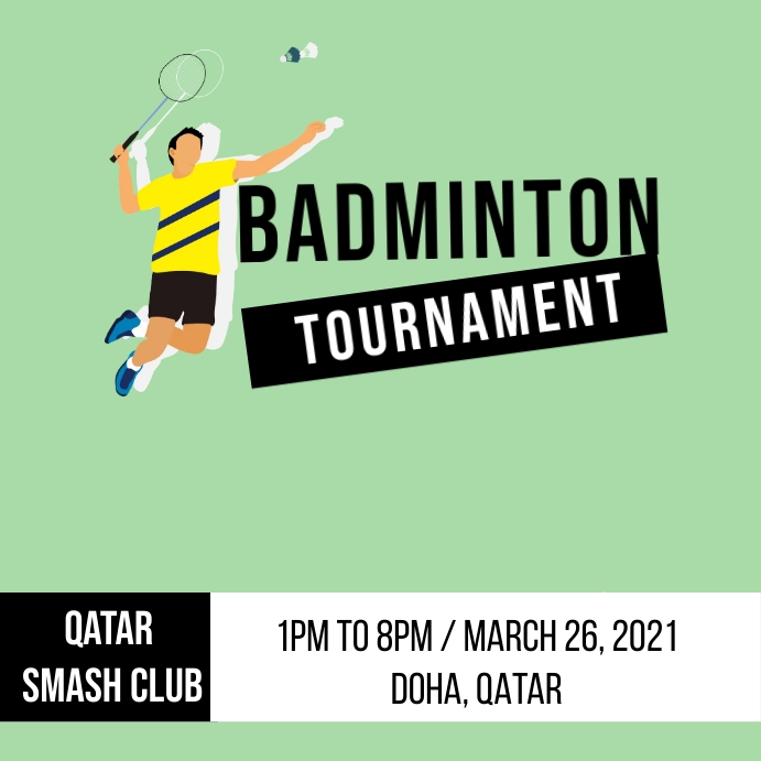 33 Badminton Template | PosterMyWall