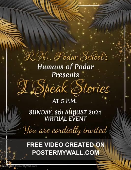 I Speak stories Invite Flyer | PosterMyWall