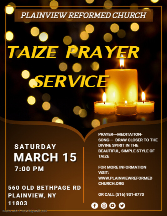 Copy of candle light services | PosterMyWall
