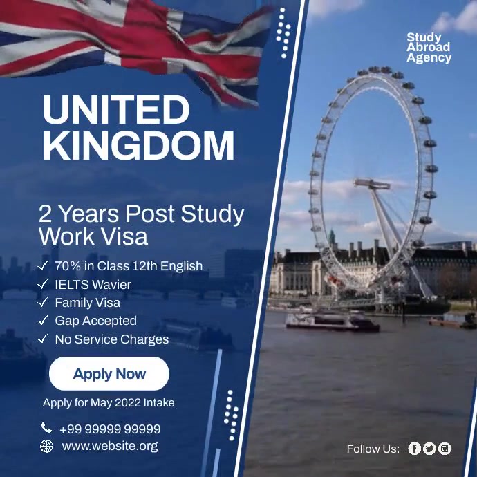 United Kingdom Study Abroad Post Template | PosterMyWall