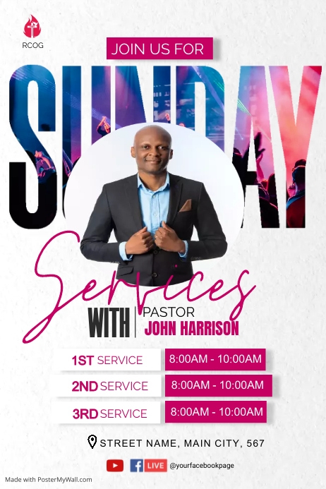sunday service | PosterMyWall