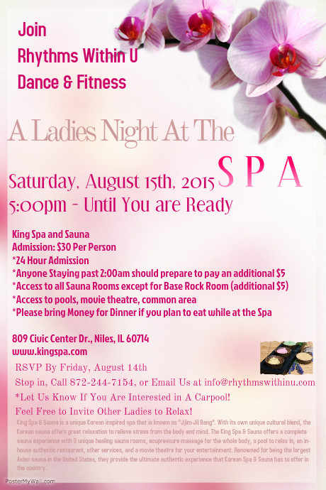 Ladies Night at the Spa | PosterMyWall