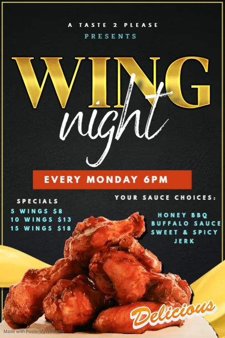 Wings Night | PosterMyWall
