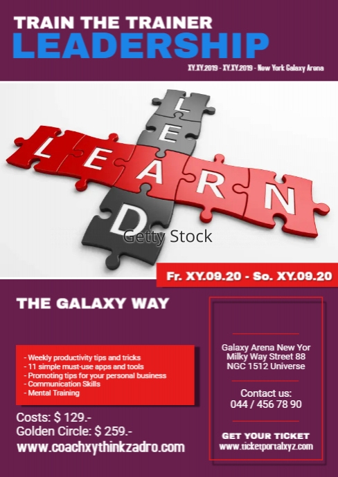 Copy of Leadership congress speaker coaching training | PosterMyWall