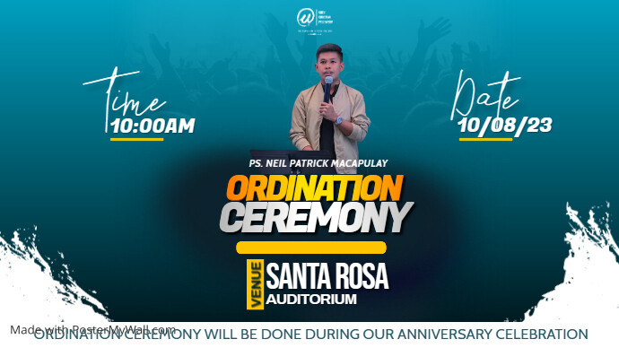 Copy of ORDINATION CEREMONY (1) | PosterMyWall