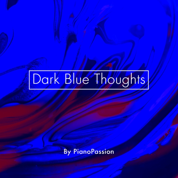 Kopie von Red Blue Abstract Texture CD Cover Music | PosterMyWall