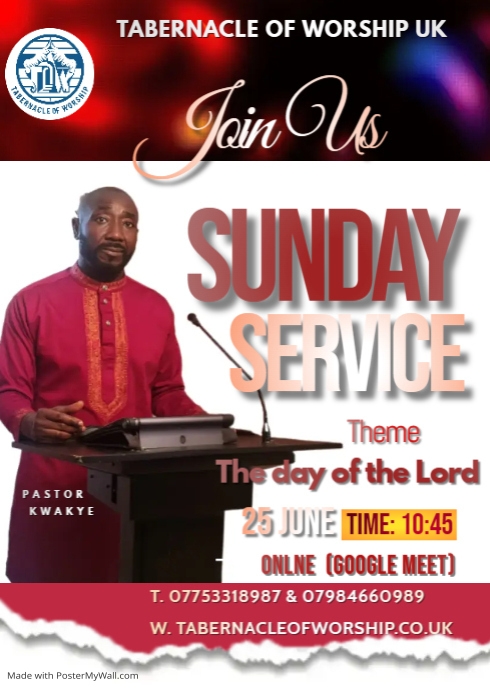 Sunday service | PosterMyWall