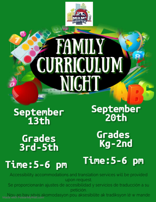 Family Curriculum night | PosterMyWall