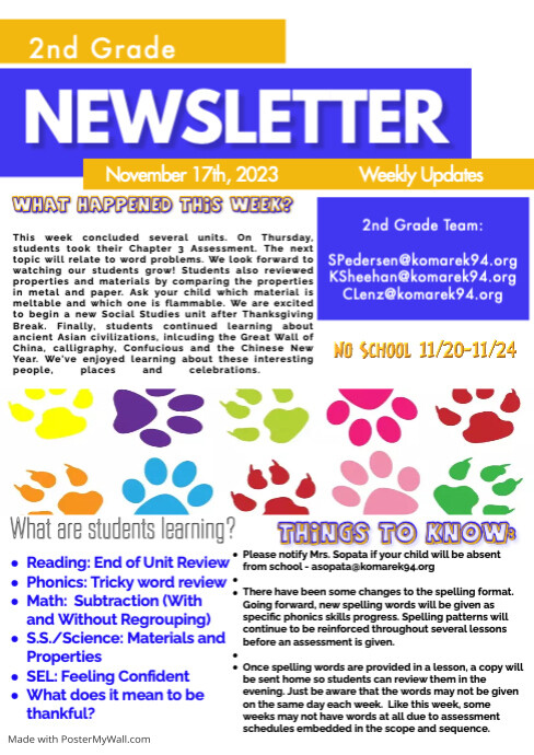 Red Newsletter for School Design (8) | PosterMyWall