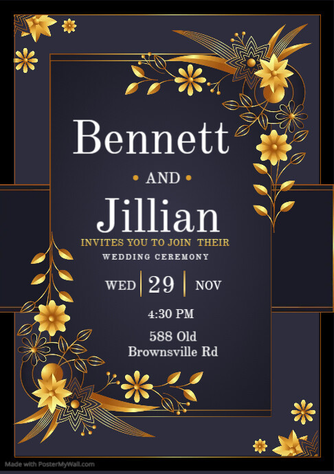 wedding invitation | PosterMyWall