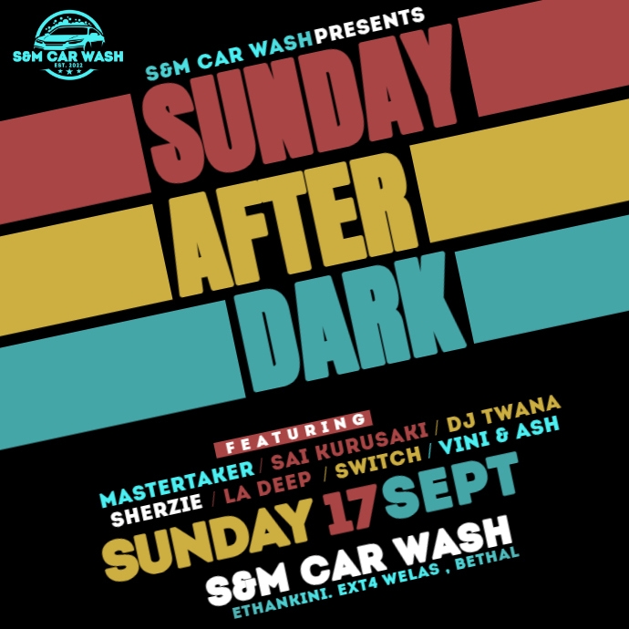 Copy of SUN AFTER DARK | PosterMyWall