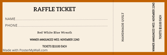 Free Printable Raffle Ticket Design Template | PosterMyWall