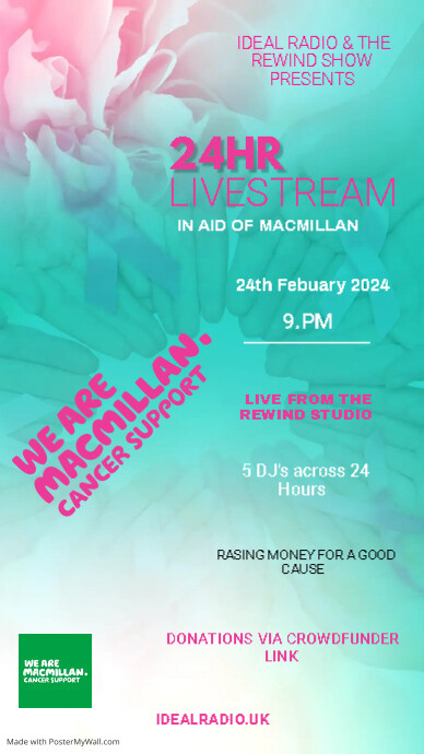 24h Live stream poster | PosterMyWall