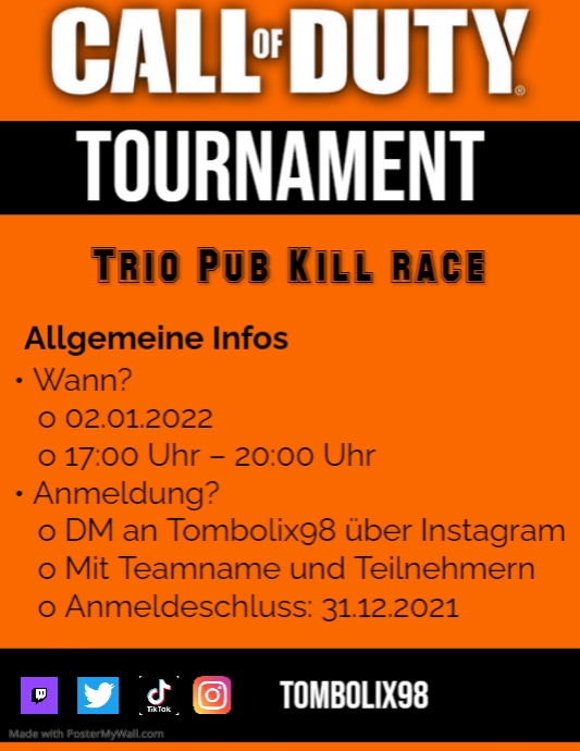 Kopie von CALL OF DUTY warzone tournament flyer | PosterMyWall