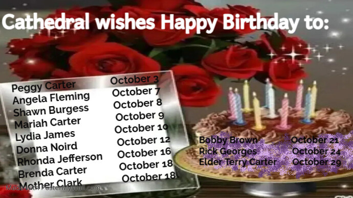 October Birthdays | PosterMyWall