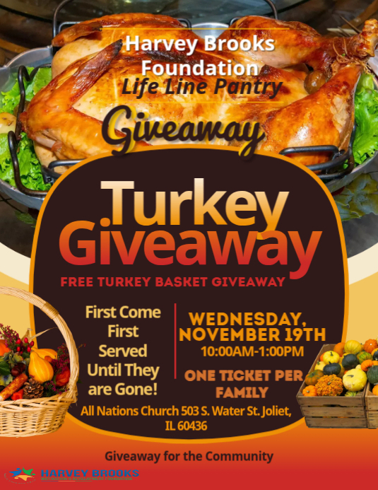 Thanksgiving Turkey Giveaway Flyer | PosterMyWall