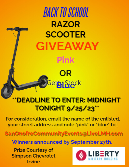 SAN O Scooter Flash Giveaway | PosterMyWall