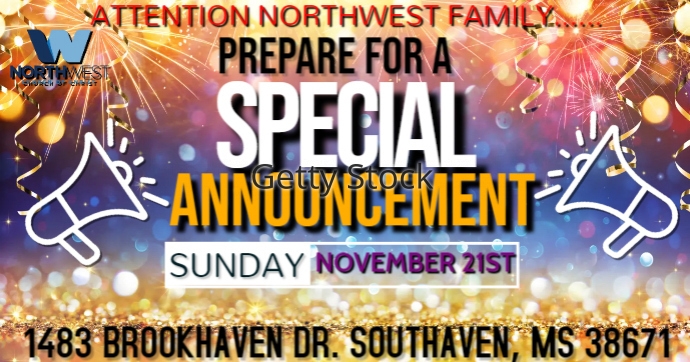 Copy of Special announcement flyer | PosterMyWall