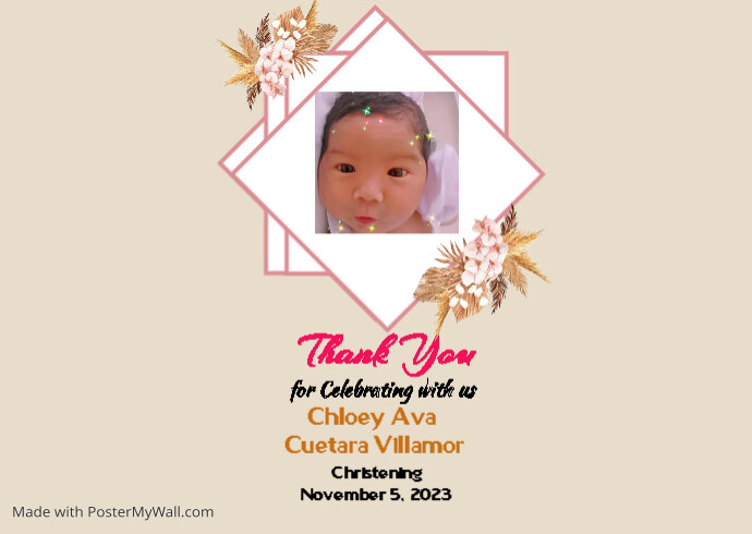 BABY CHRISTENING TEMPLATE | PosterMyWall