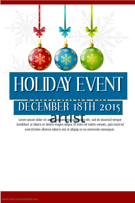 HOLIDA EVENT | PosterMyWall