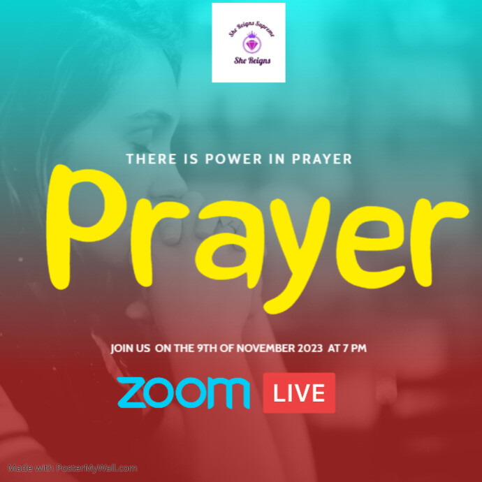 ZOOM PRAYERS TEMPLATE | PosterMyWall