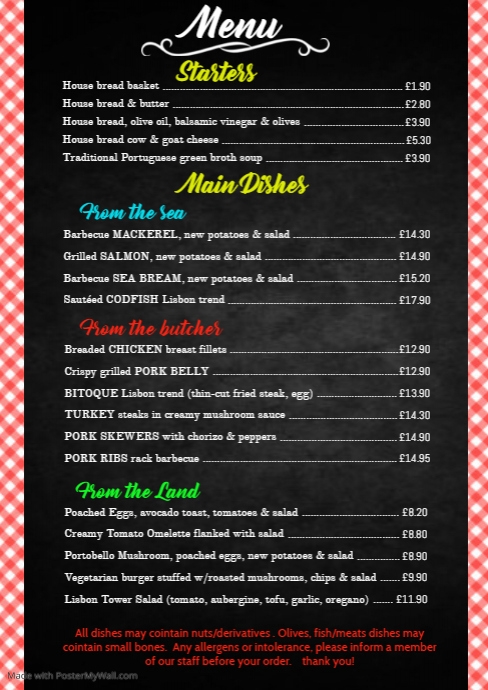 Copy of Copy of MENU | PosterMyWall