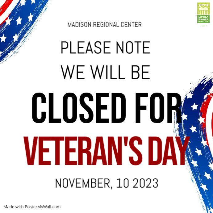 VETERAN'S DAY SHOP CLOSED NOTICE TEMPLATE | PosterMyWall