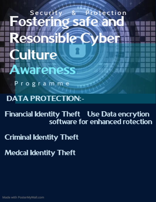 FOSTERING safe and Responsible Cyber Culture | PosterMyWall