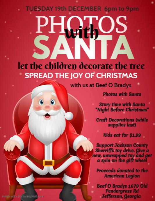 PHOTO WITH SANTA POSTER (2) | PosterMyWall