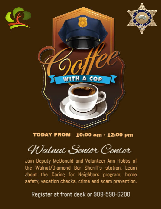 Coffee With. Cop Template | PosterMyWall