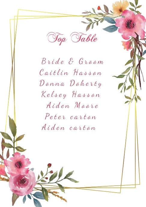 Table Number Card (2) | PosterMyWall
