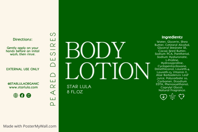 minimal body wash label template (2) | PosterMyWall