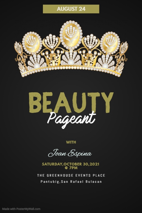 Copy of Copy of Beauty pageant flyer template | PosterMyWall