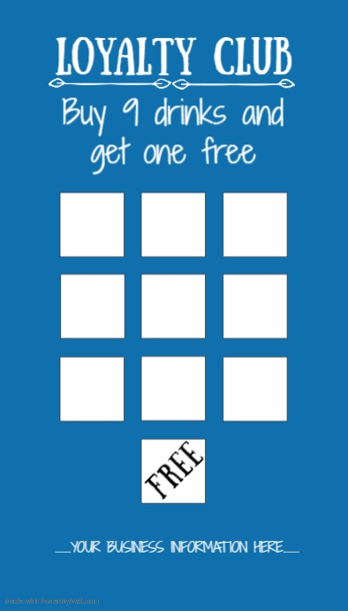 Copy of Loyalty Rewards Card Template | PosterMyWall