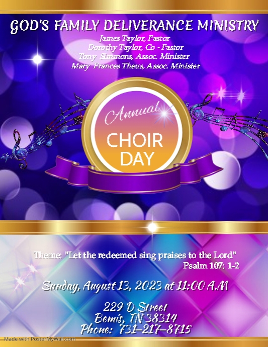 Copy of Choir Day | PosterMyWall