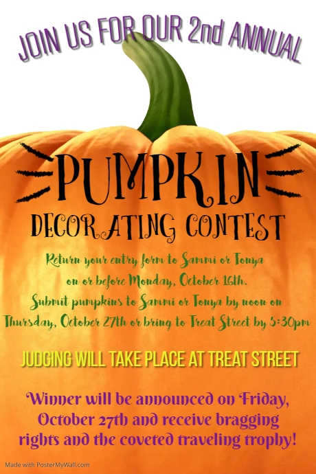 Pumpkin Carving Party Poster Template | PosterMyWall