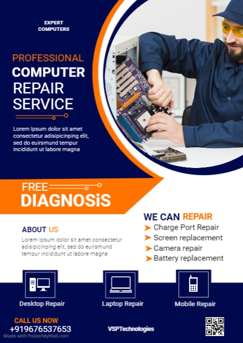 Computer & Mobile Repair Rervice | PosterMyWall