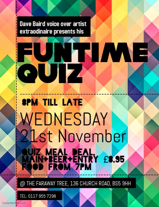 Dave's fun time Quiz | PosterMyWall