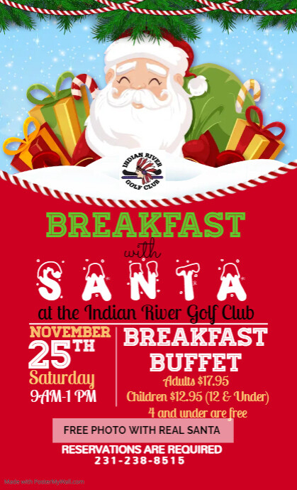 Breakfast with Santa, Christmas | PosterMyWall