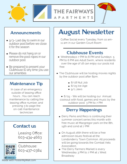 Copy of August Newsletter (1) | PosterMyWall